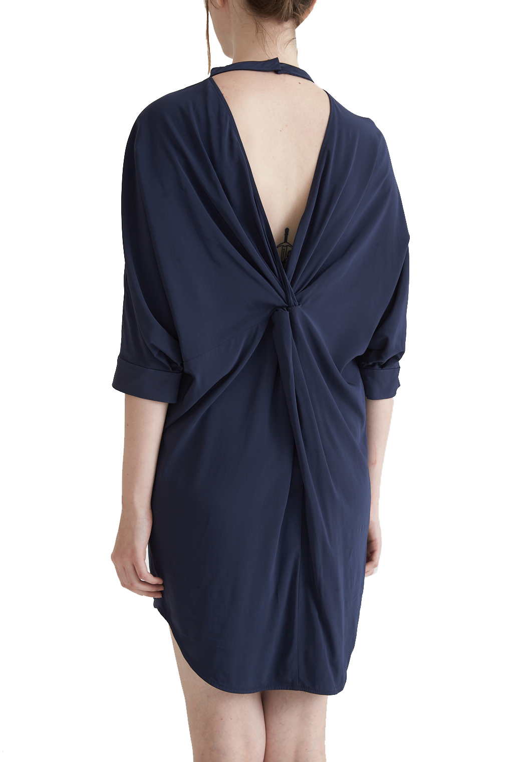 MADELYN ASYMMETRIC BACKLESS DRESS